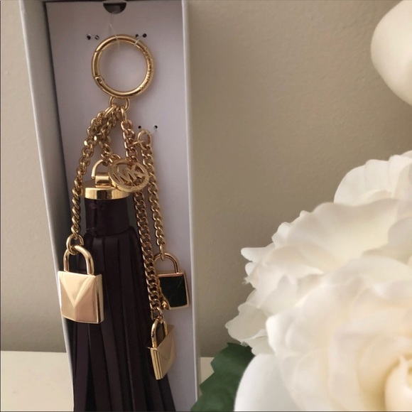 Michael Kors | Accessories | Michael Kors Mercer Leather Tassel Keychain | Poshmark
